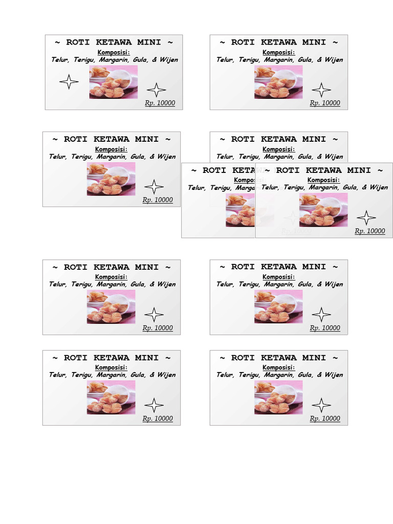 Final Stiker Roti Ketawa Mini | PDF