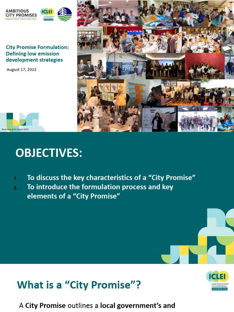 City Promise Formulation (GHG Management).pptx | Download Free PDF ...