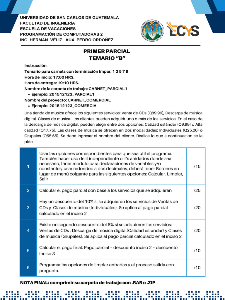 Primer Parcial Temario B | PDF | Informática | Ciencias de la Computación