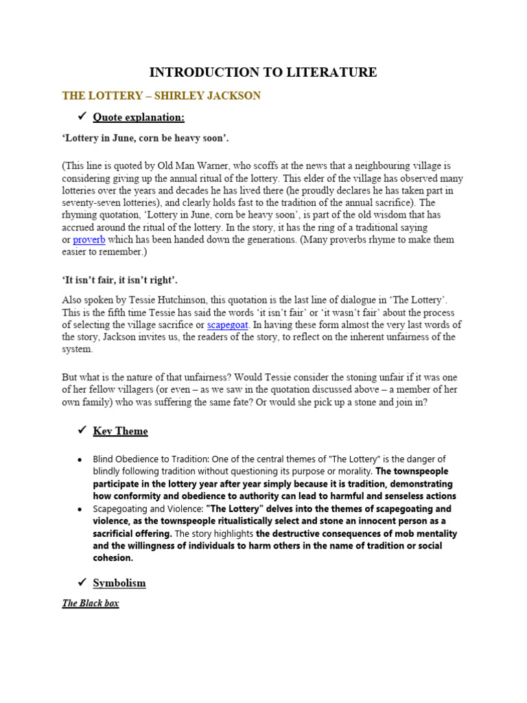 Introduction To Literature | PDF | General Fiction