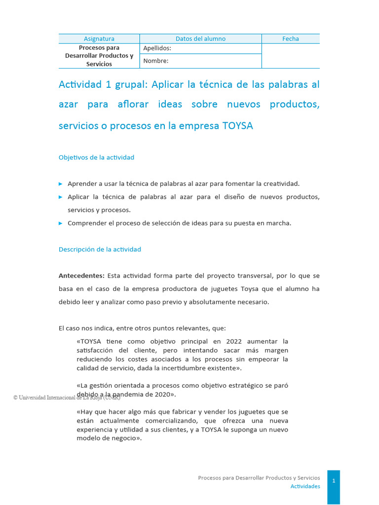 Ideas Creativas para TOYSA 2022 | PDF | Business | Juguetes
