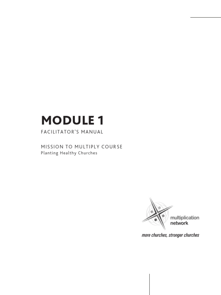 MissionToMultiply Module 1 Facilitator | PDF | Disciple (Christianity) | Jesus