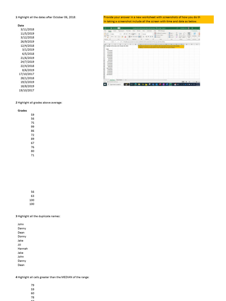 Conditional Formatting_Index Match_Lab Exercise | PDF Conditional Formatting_Index Match_Lab Exercise | PDF