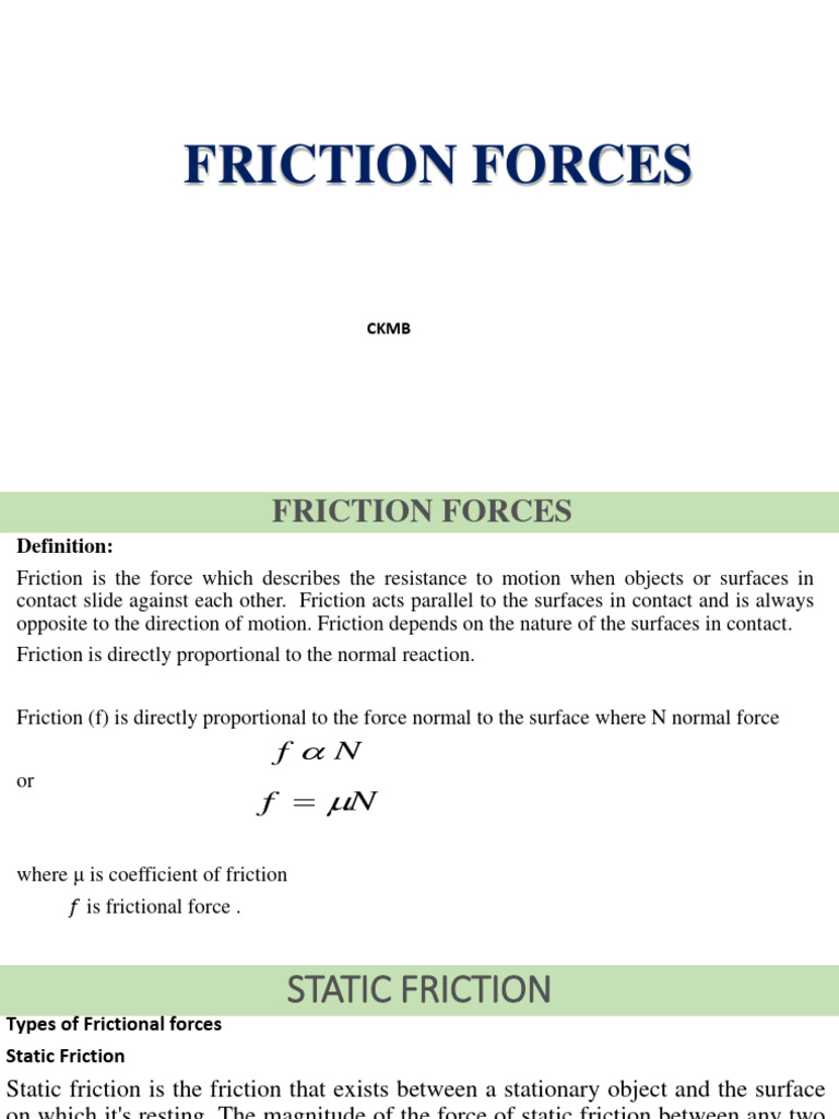 075c7d5eb41548ecacd4363bcc8518fa | Download Free PDF | Friction | Weight