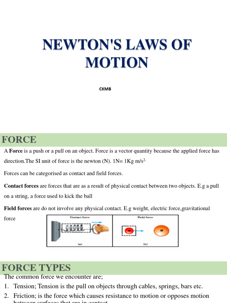 Newton's Laws of Motion | Download Free PDF | Force | Newton's Laws Of ...