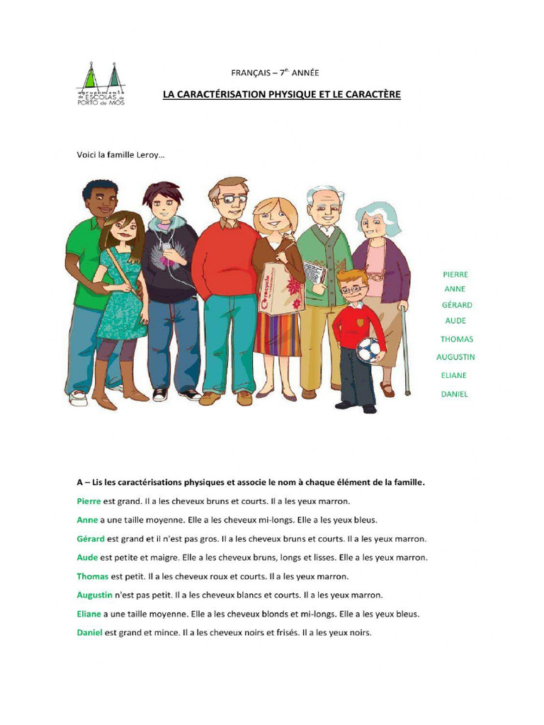 Les Caracterisation Physique Et Le Caractère | PDF