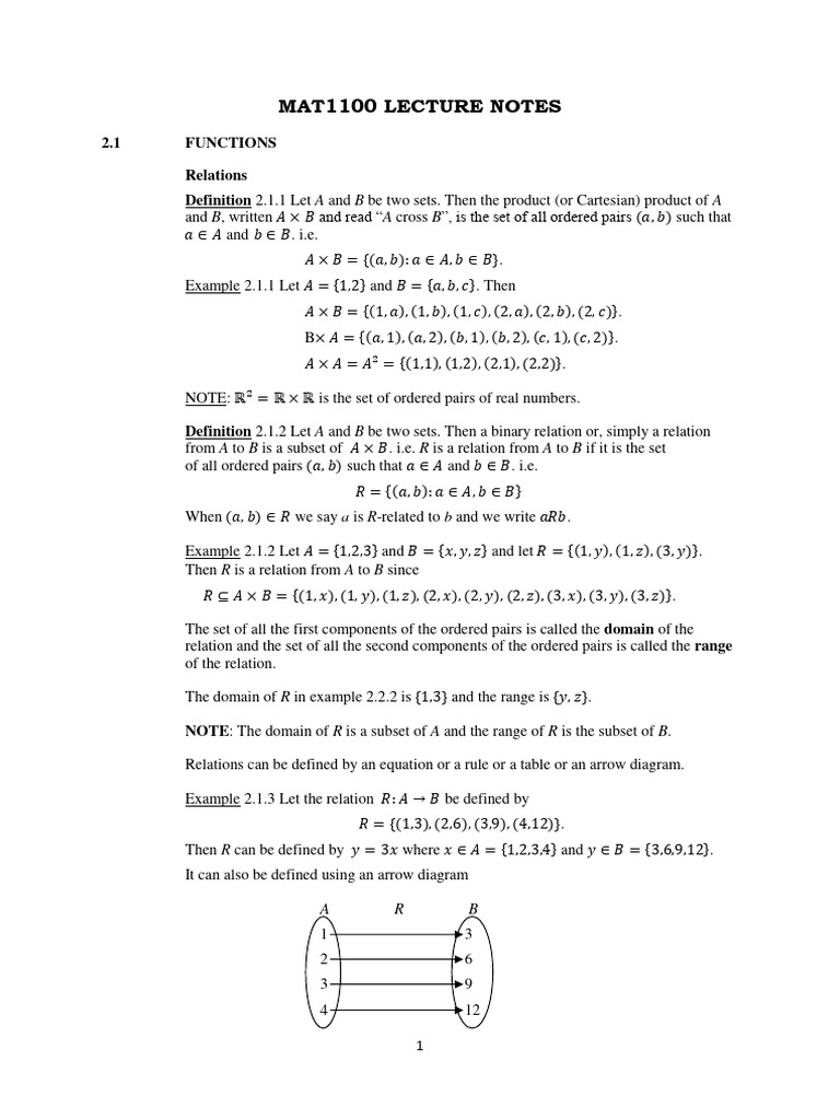 LECTURE 2 (Functions) | Download Free PDF | Function (Mathematics) | Division (Mathematics)