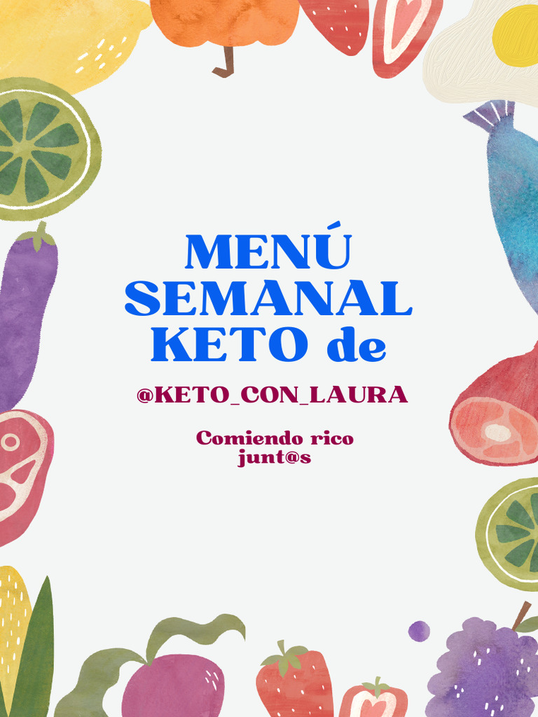 Menú Semanal Keto de Keto Con Laura | PDF | ensalada | Té