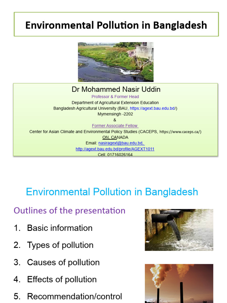 Environmental Pollution in Bangladesh | PDF | Pollution | Water Pollution