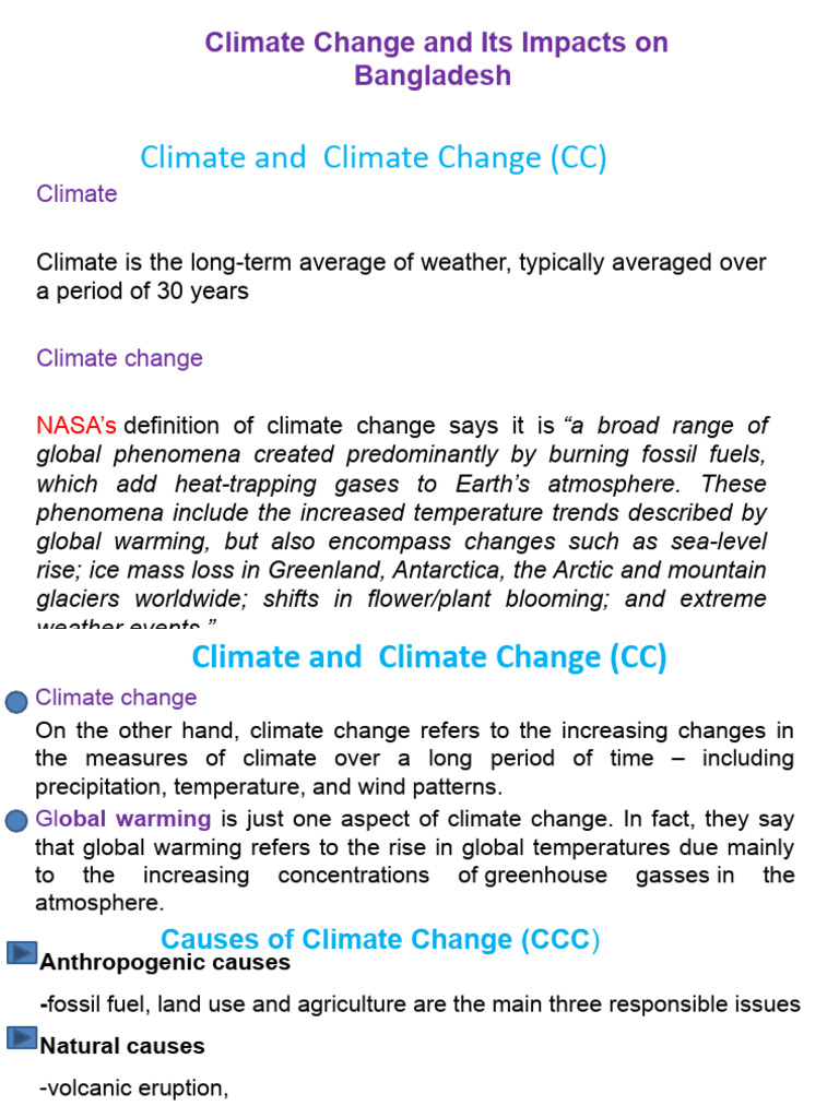 Climate Change Impacts in Bangladesh | PDF | Climate Change | Climate