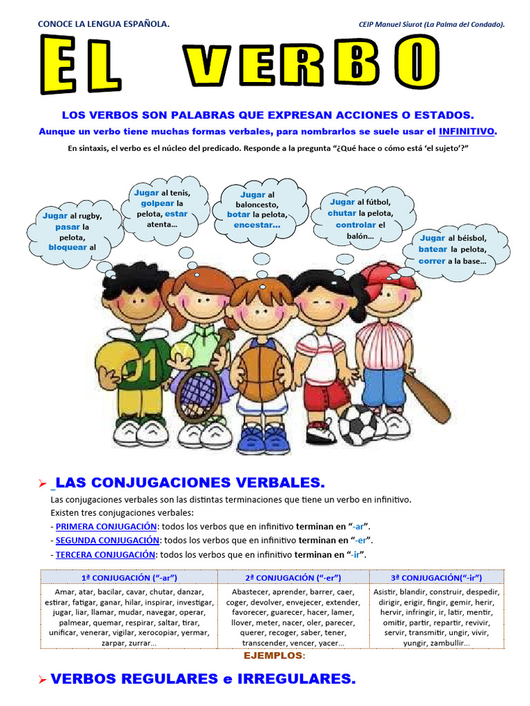 LOS VERBOS Conjugacion Verbal | PDF | Verbo | Conjugación gramatical