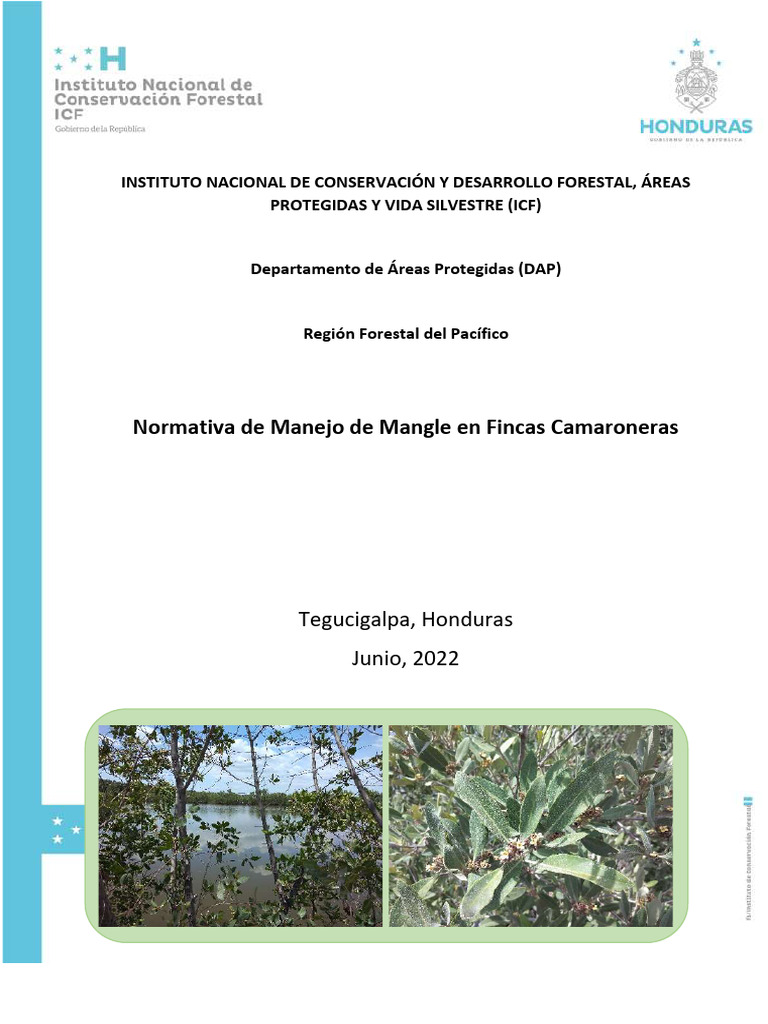 Manejo de Mangle en Fincas Camaroneras | PDF | Los bosques | Honduras