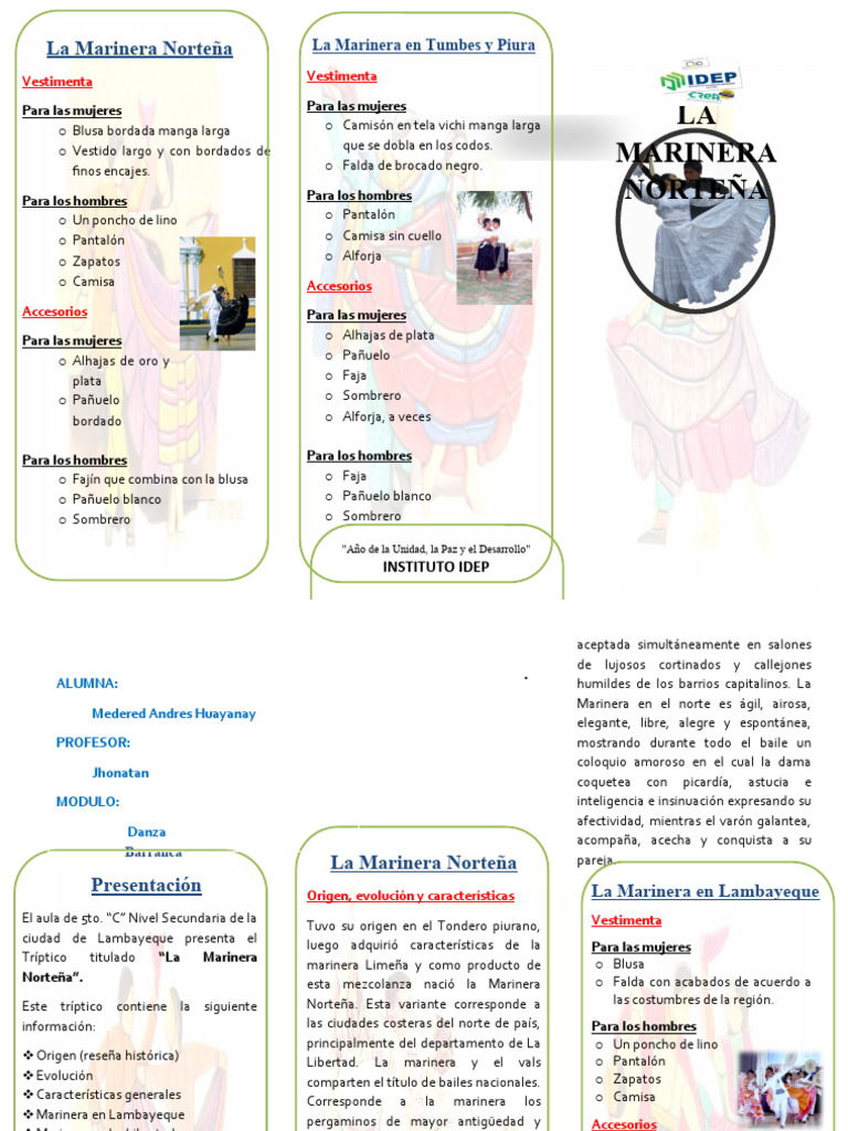 Vestimenta de la Marinera Norteña | PDF | Moda | Ropa