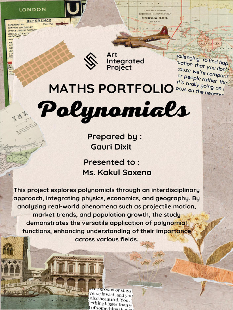 Maths Project | PDF | Polynomial | Trajectory