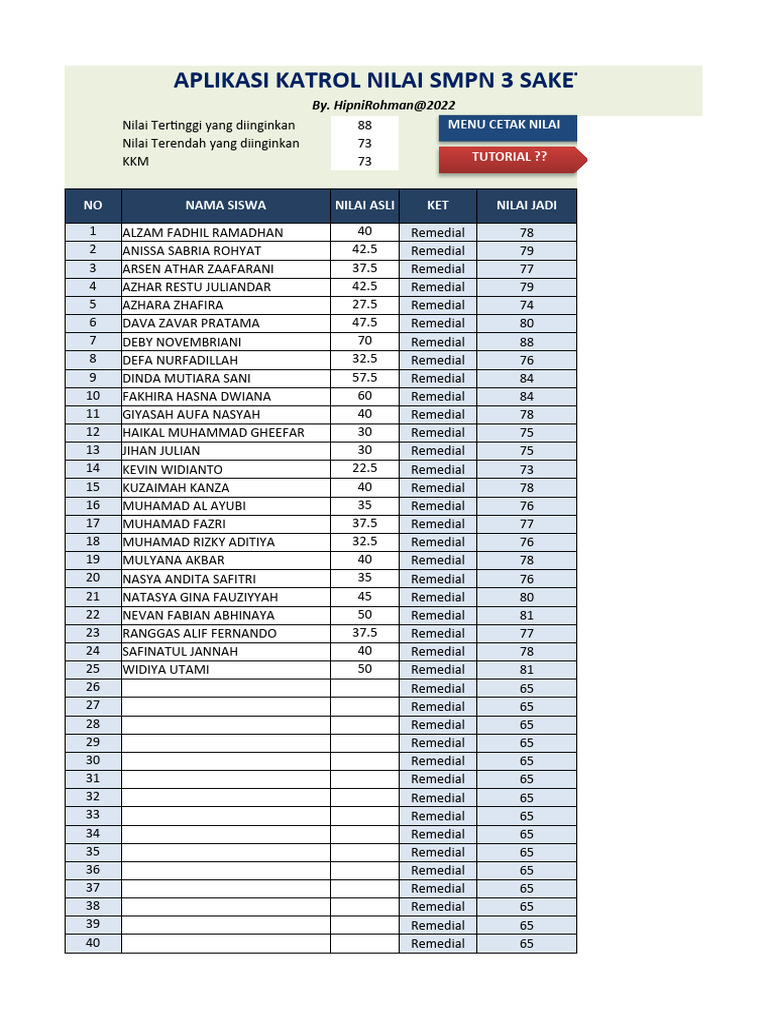 Aplikasi Katrol Nilai V.3 | PDF