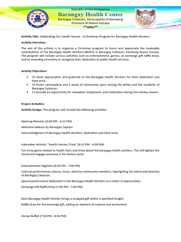 Act Design Christmas Program BHW | PDF