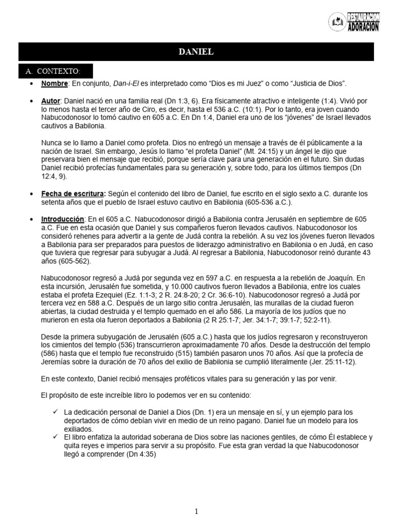 Daniel | PDF | Daniel (figura bíblica) | Nabucodonosor Ii