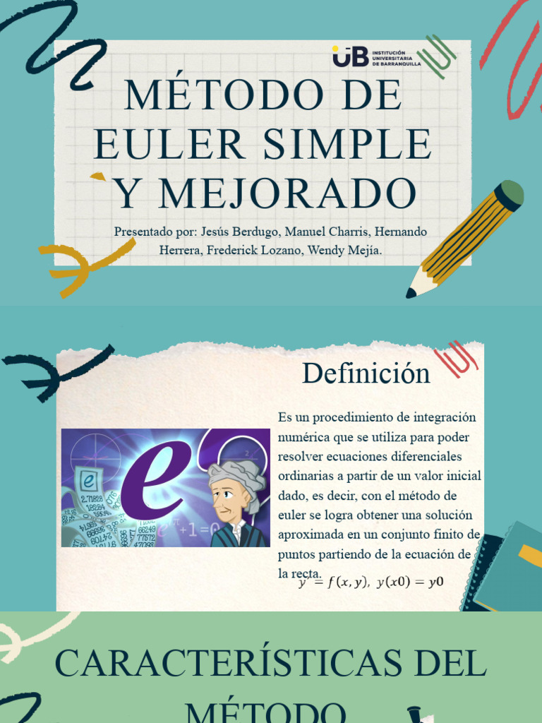 Método Euler: Simple y Mejorado | PDF | Ecuaciones | Objetos matemáticos