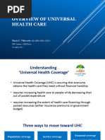 UHC Presentation | PDF | Universal Health Care | Primary Care