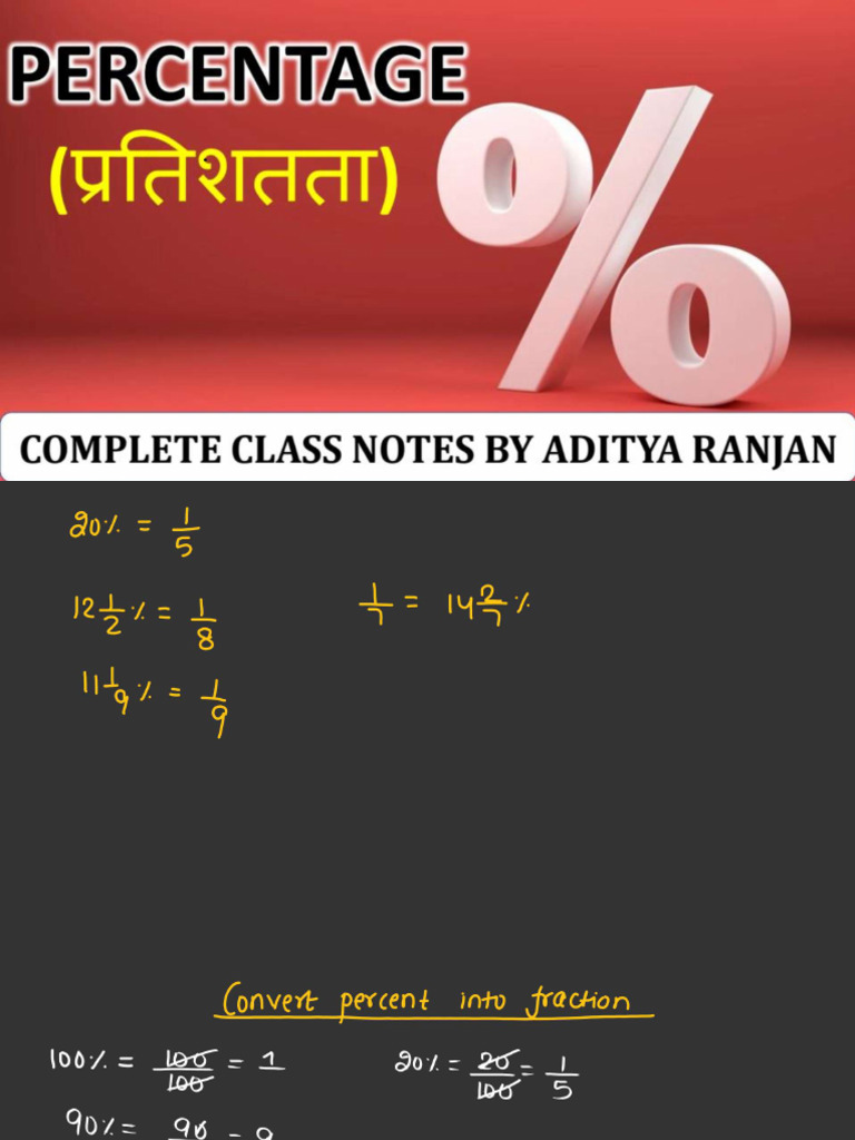 Percentage Sheet 1 | PDF