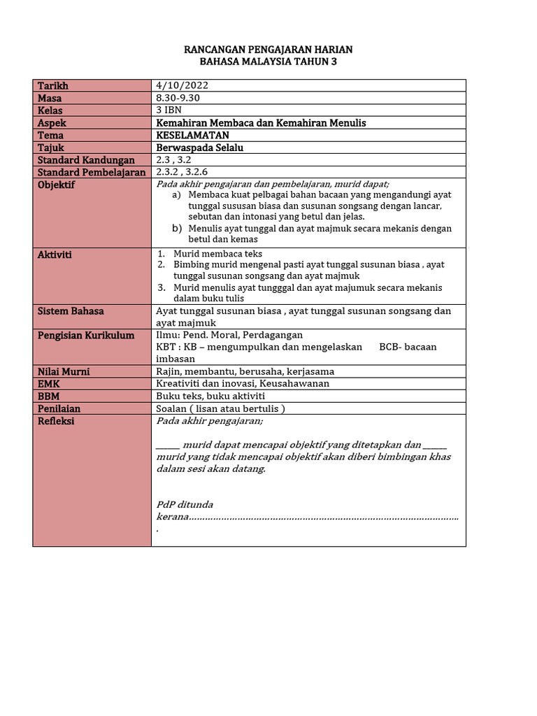 RPH 2022 M27 | PDF | Karier & Perkembangan