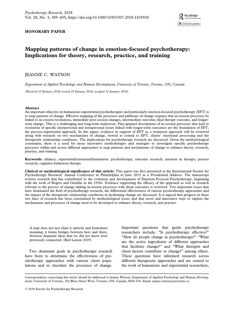 Watson (2018) Mapping Patterns of Change in Emotion-Focused ...