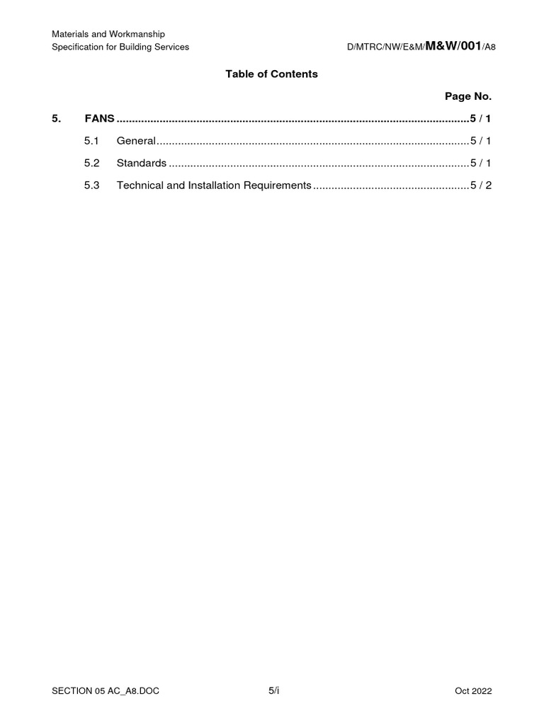 05 - Fans - MWS For BS - A8+AH1 | PDF | Duct (Flow) | Belt (Mechanical)