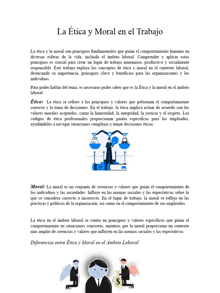 La Ética y La Moral en El Trabajo | PDF | Moralidad | Comportamiento