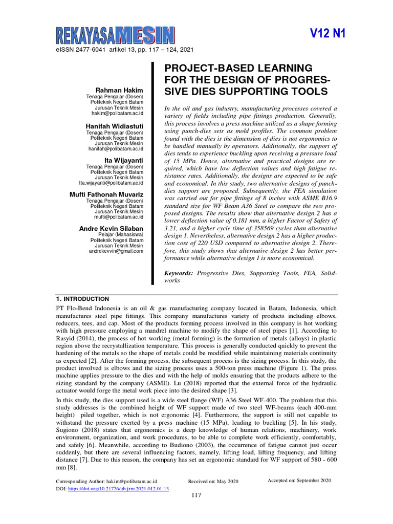 Progressive Die Support Tool Design | PDF | Strength Of Materials ...