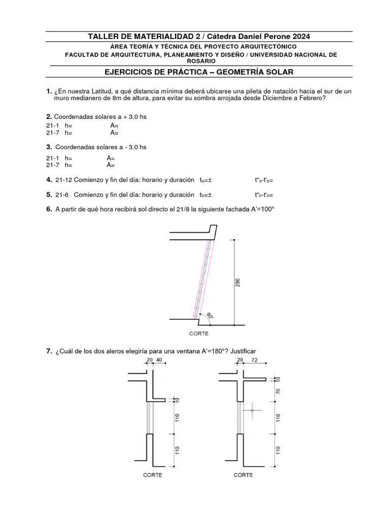 Geometría Solar en Arquitectura | PDF