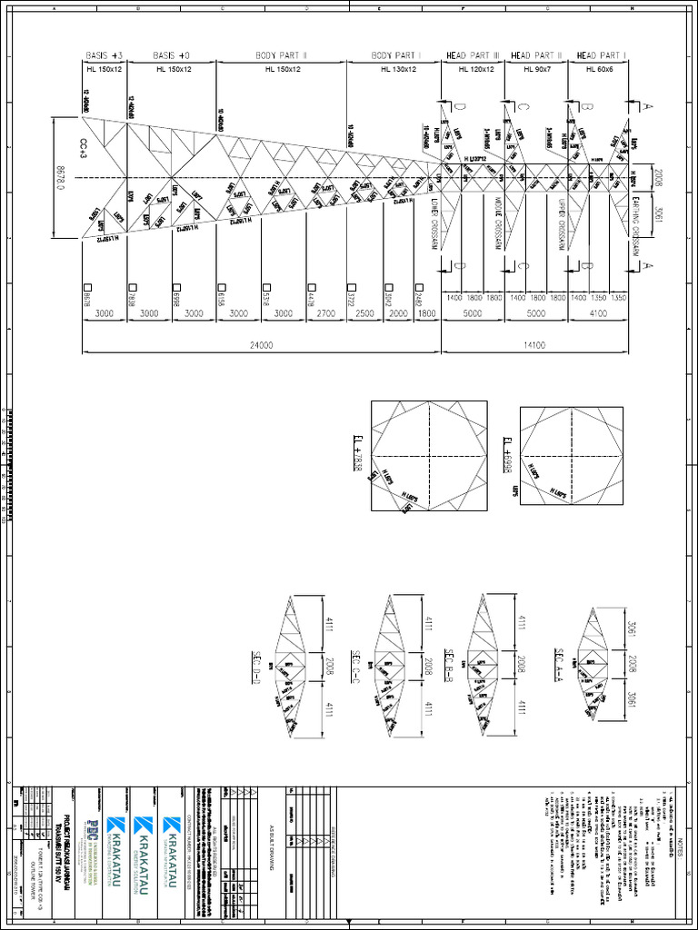 As-Built Drawing for Tower T.12A | PDF