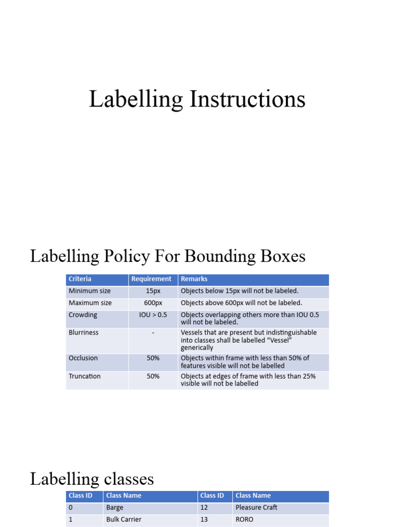 Labelling Instructions | PDF | Ships | Tugboat