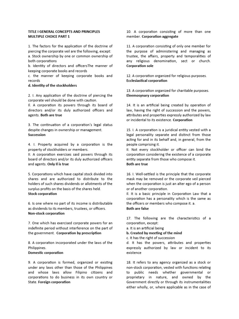 Ma3 Answer Keys | Download Free PDF | Corporations | Stocks