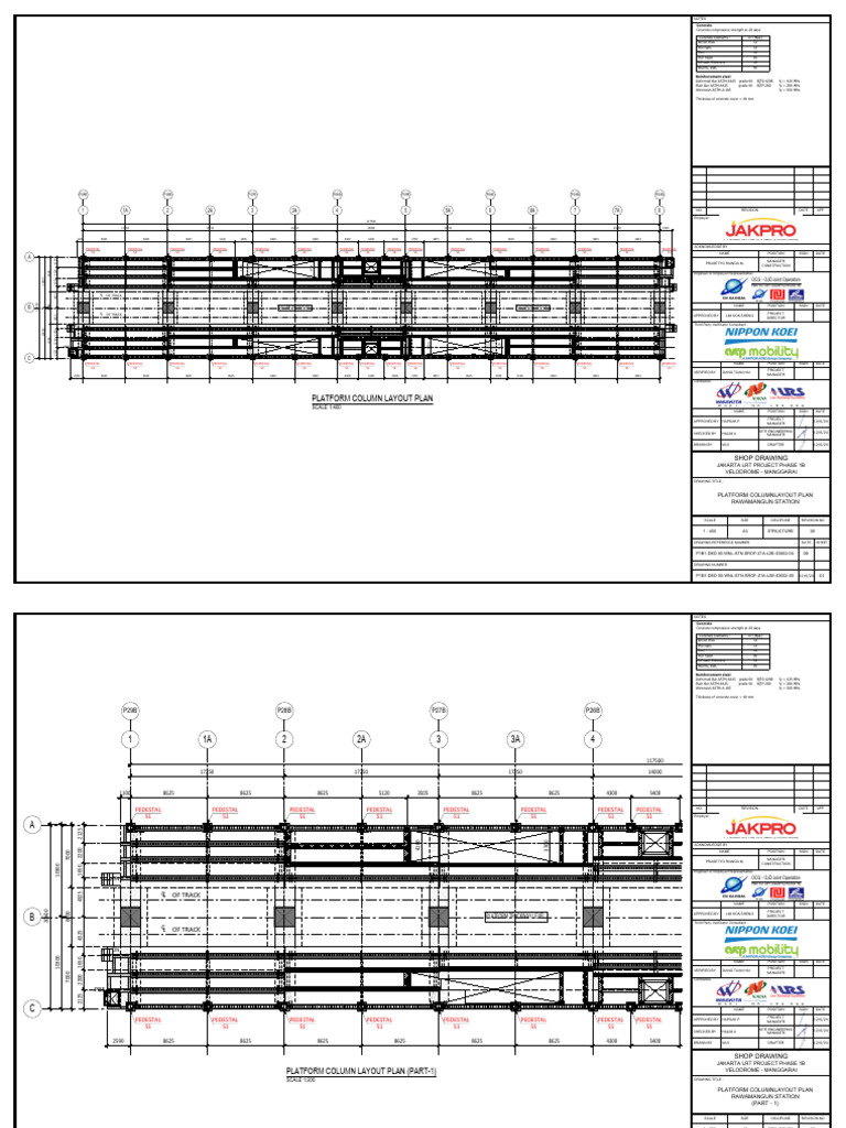 Platform Column Layout Plan | PDF | Building Technology | Structural ...