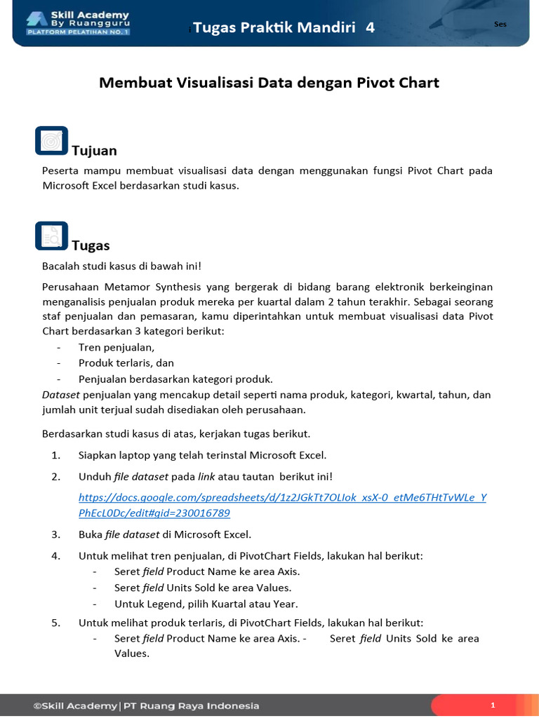 TPM 2 Membuat Visualisasi Data Dengan Pivot Chart AEP SAEPUDIN | PDF | Komputer