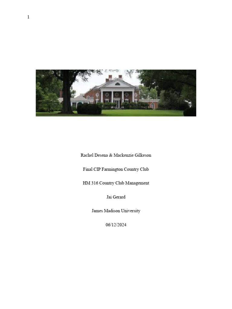 Farmington Country Club | PDF | Customer Relationship Management ...