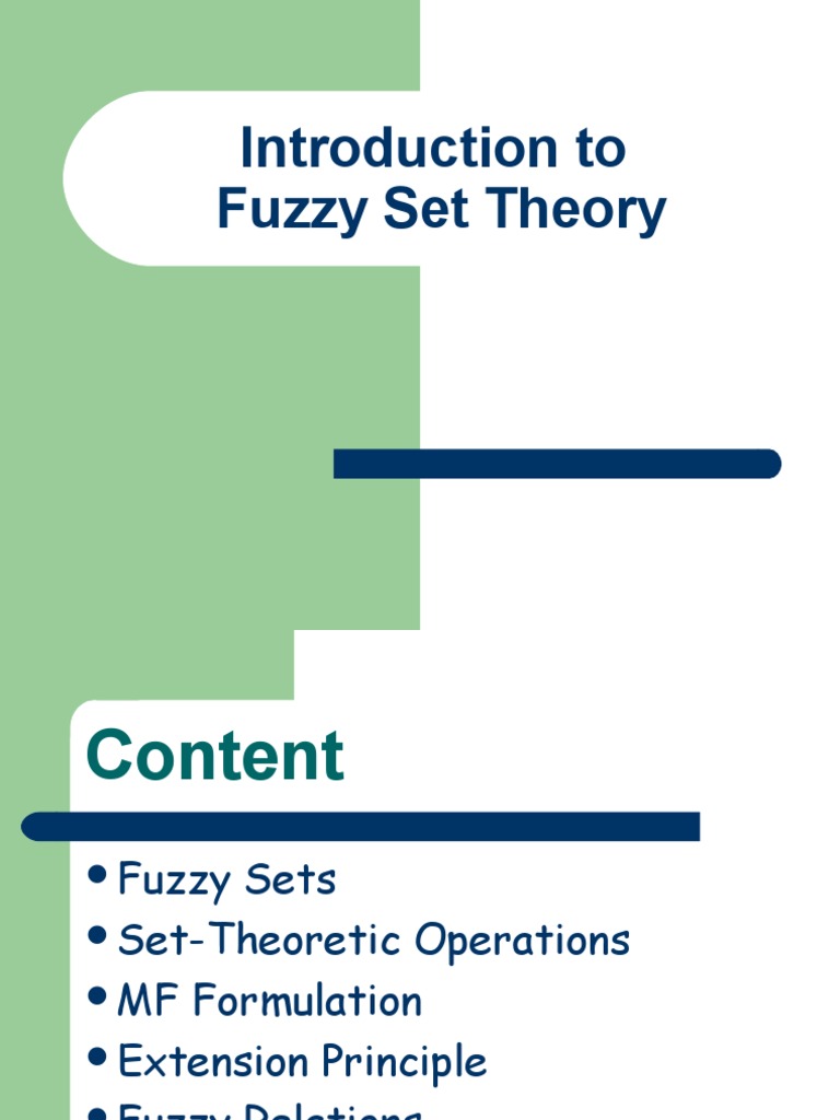 Fuzzy Set Theory Basics | PDF | Fuzzy Logic | Mathematical Analysis