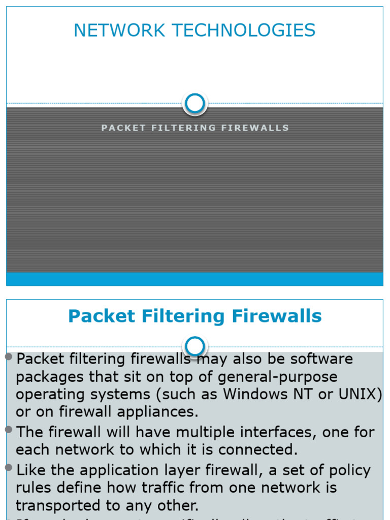 Packet Filtering Firewalls Download Free Pdf Firewall Computing Transmission Control