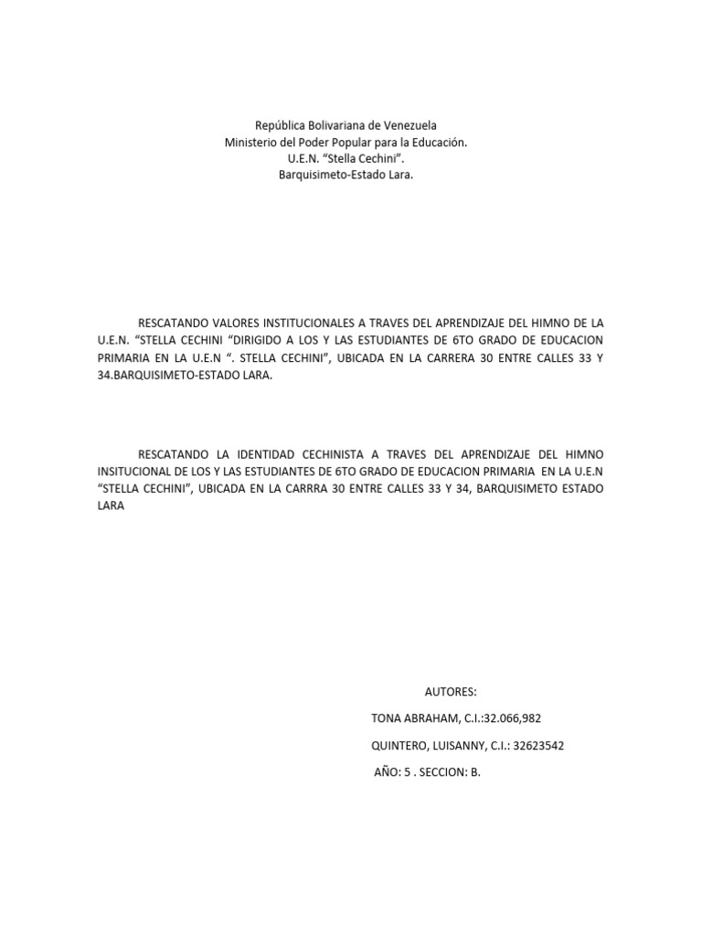 Iapt Tona Abraham Quintero Luisanny 5to B | PDF | Venezuela