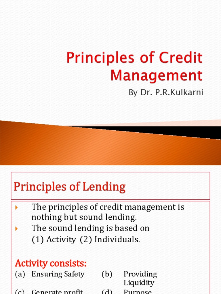 Ch2 Principles of Credit Management | PDF | Banks | Loans