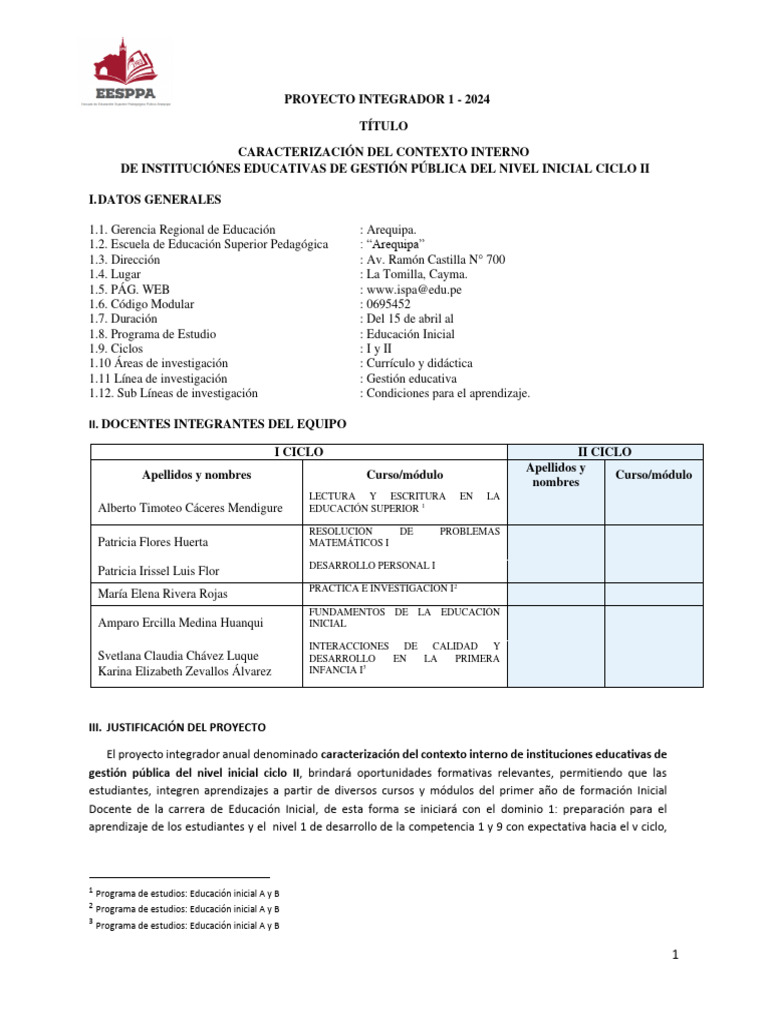 PIA EDUC. INICIAL - CICLO I 2024 27 de MAYO 2024 | PDF | Educación de ...