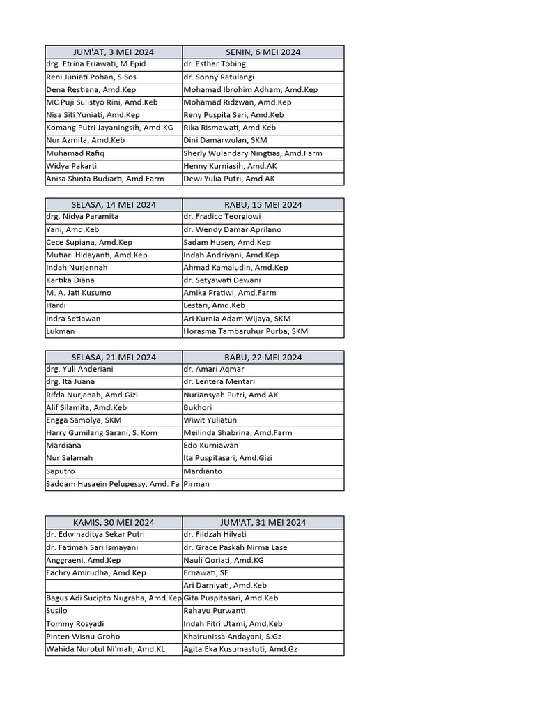 Jadwal Mcu 2024 | PDF