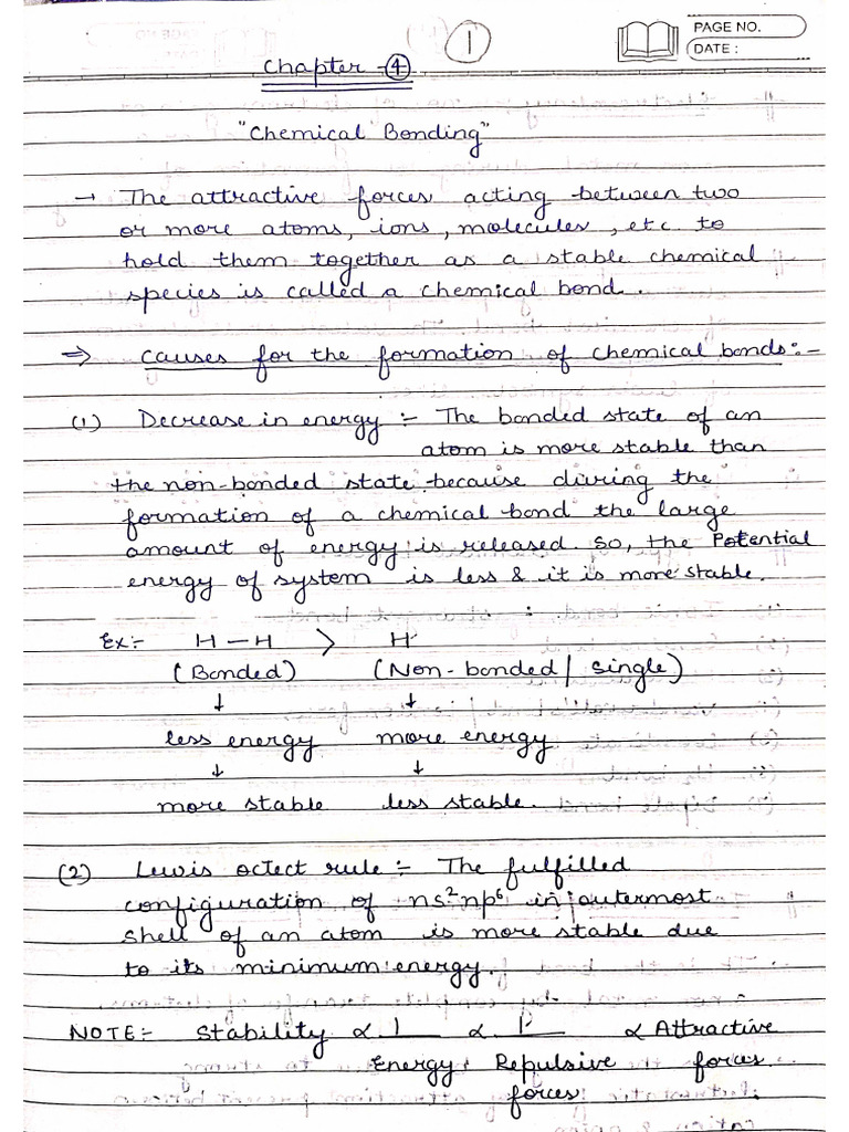 Chemical Bonding Class 11 | PDF
