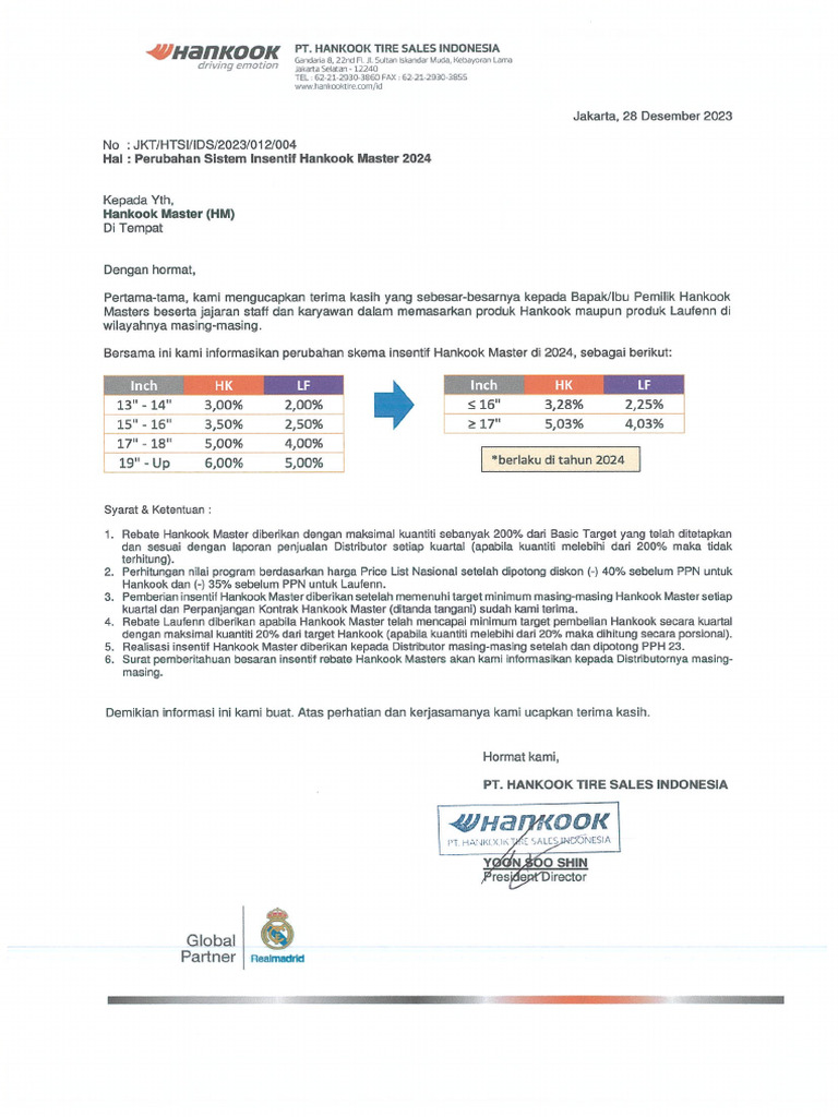 Scanned Letter Skema Incentive HM 2024 | PDF
