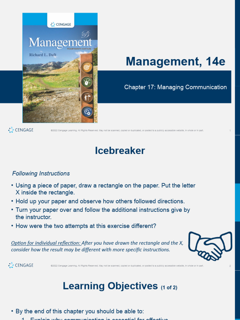Daft MGMT 14e PPT Ch17 Final | PDF | Communication | Nonverbal Communication