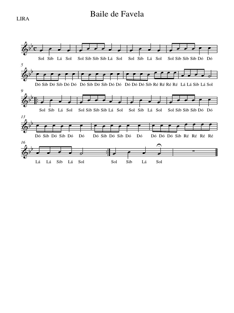 Baile de Favela LIRA | PDF