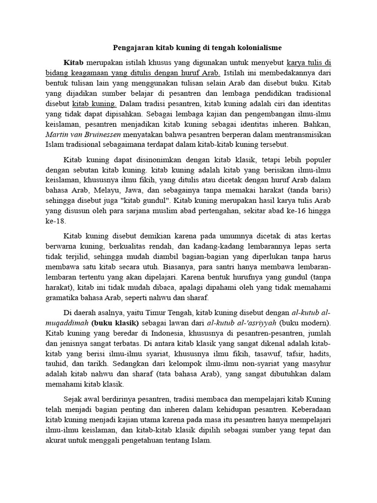 Pengajaran Kitab Kuning di Pesantren | PDF