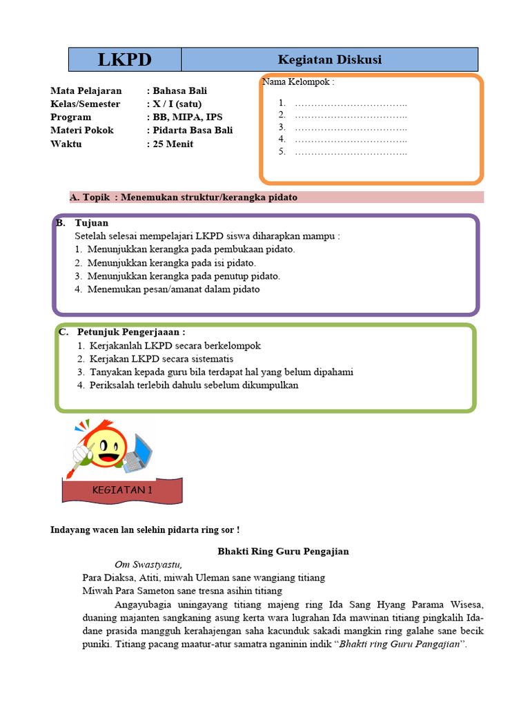 LKPD | PDF | Seni & Disiplin Bahasa | Pengembangan Diri