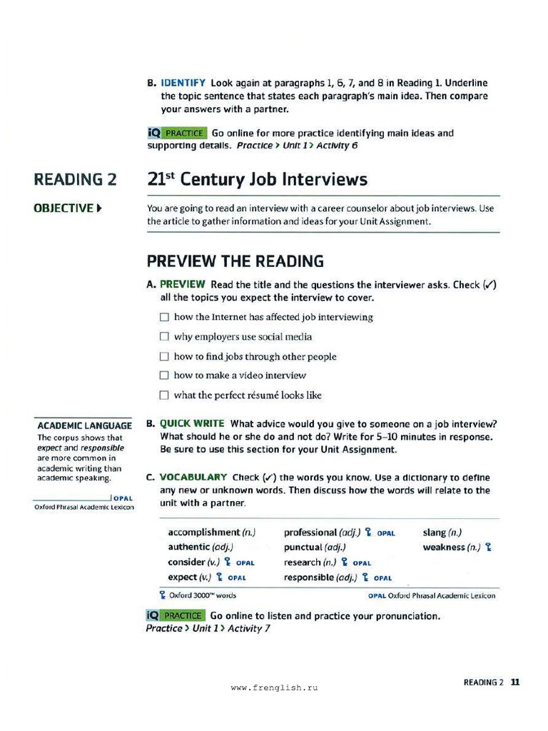 Reading 2 Unit 1 | PDF
