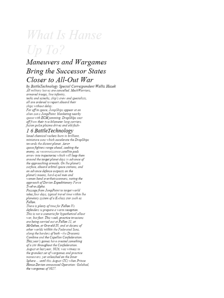 What Is Hanse | PDF | Military